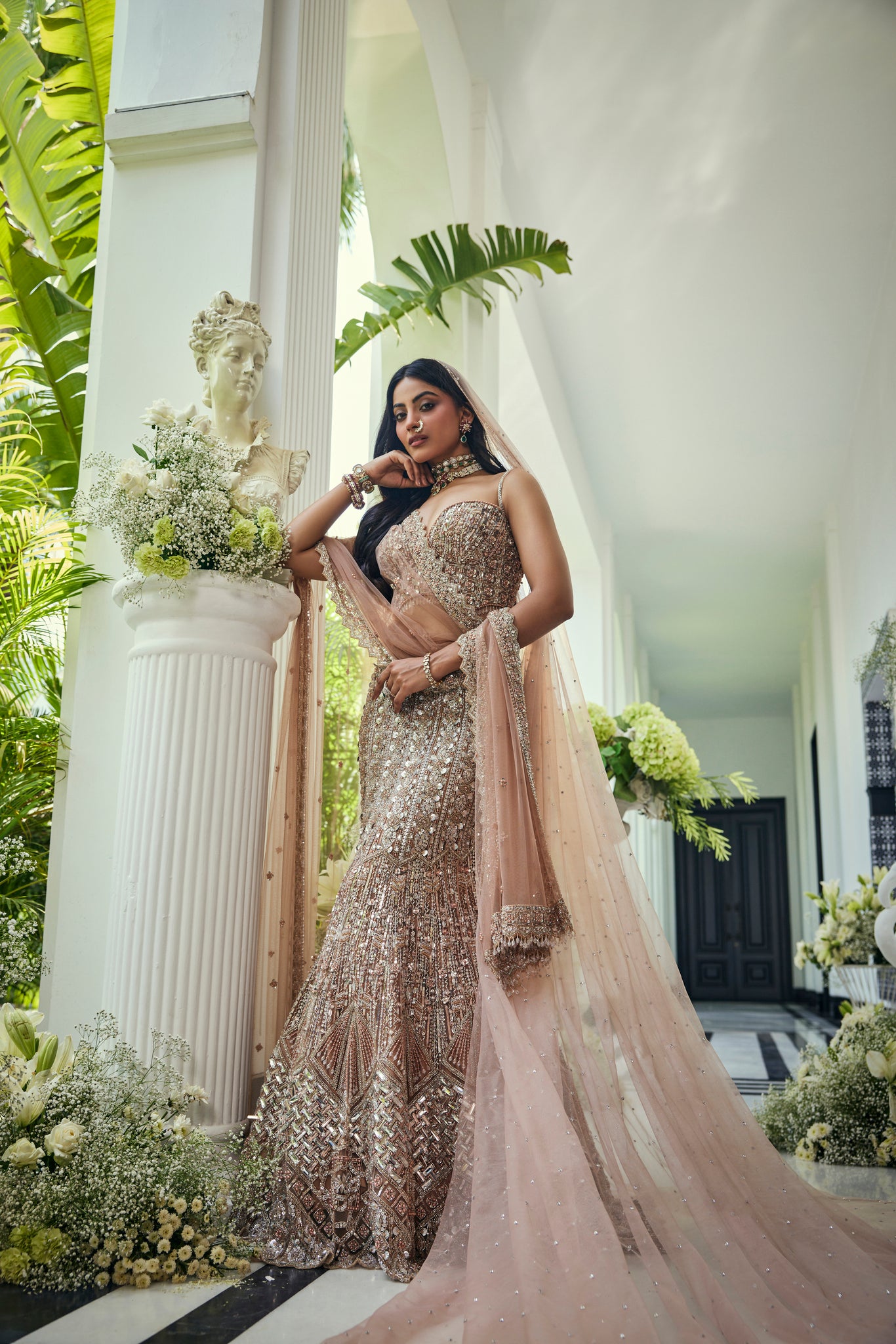 Thalia walnut Fishcut Lehenga